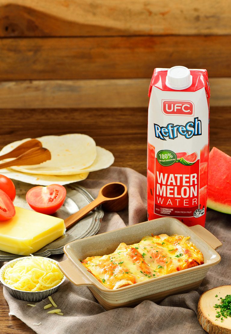 Baked Chicken Tortilla Wrap with Watermelon Sauce - UFC REFRESH COCONUT ...
