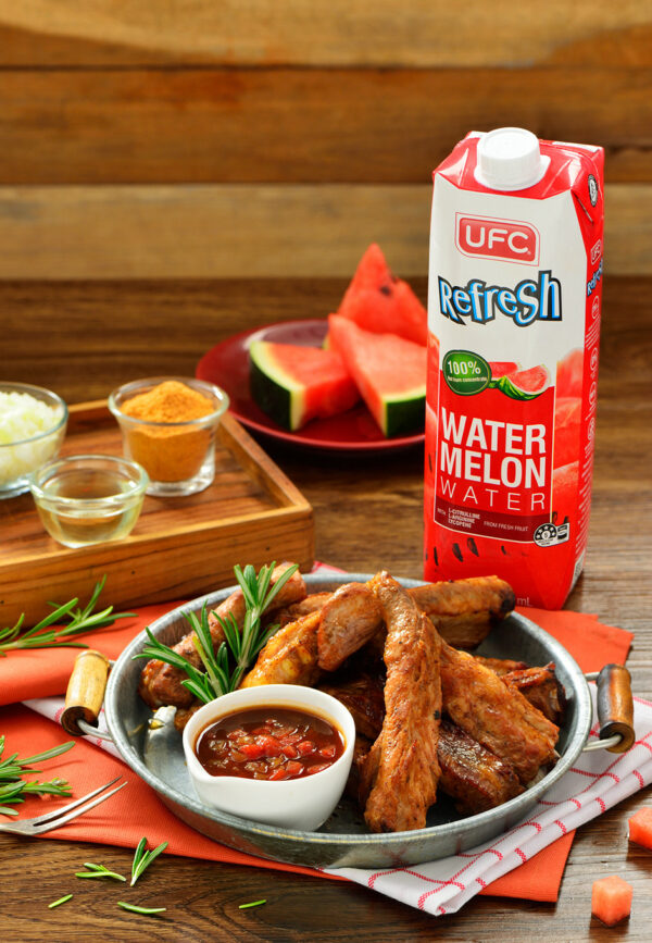 Watermelon Pork Ribs - UFC REFRESH COCONUT WATER