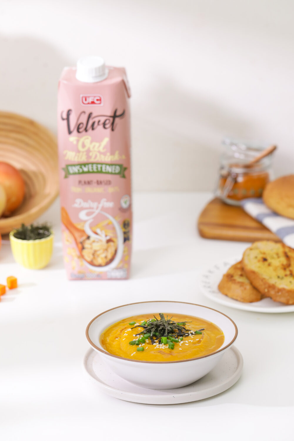 Sweet Potato Turmeric Miso Soup - UFC REFRESH COCONUT WATER