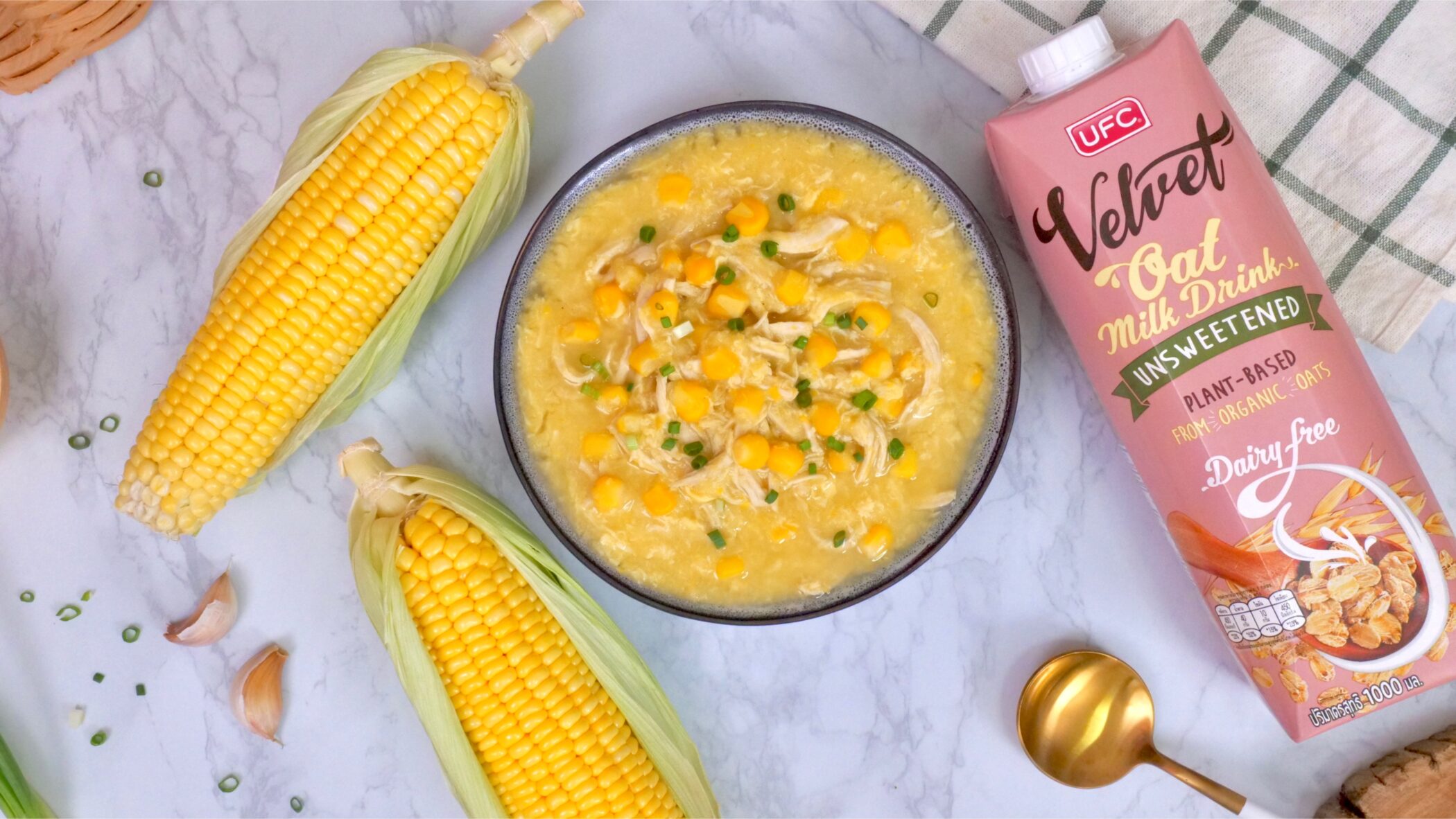 Oriental Chicken & Sweetcorn Soup - UFC REFRESH COCONUT WATER