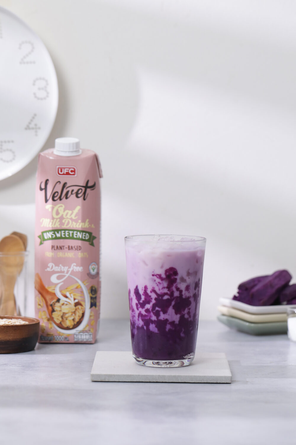 Violet Monk Fruit Oat Milk - UFC REFRESH COCONUT WATER