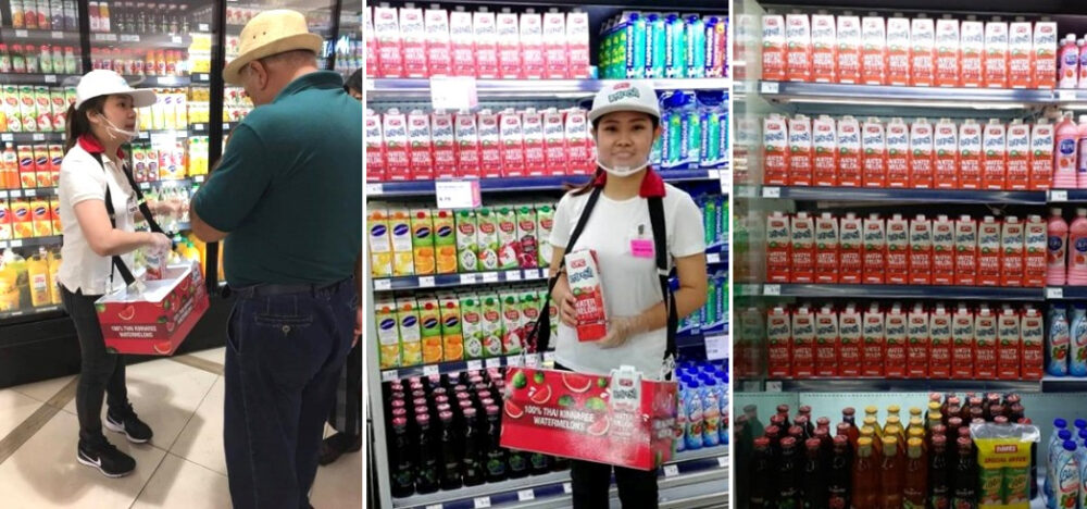 Sampling UFC Refresh 100% Watermelon Water - UFC REFRESH COCONUT WATER