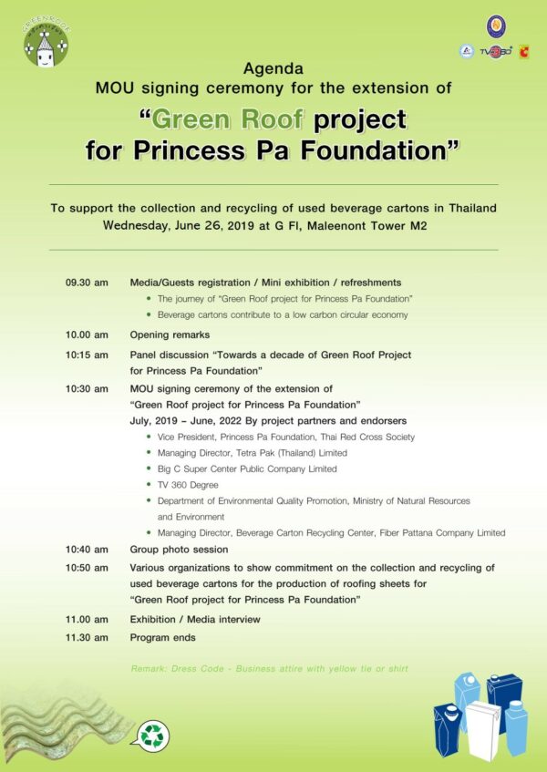 MOU Signing Ceremony 'Green Roof Project' - UFC REFRESH COCONUT WATER