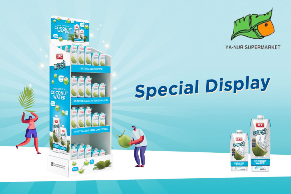 UFC Refresh Special Display - UFC REFRESH COCONUT WATER